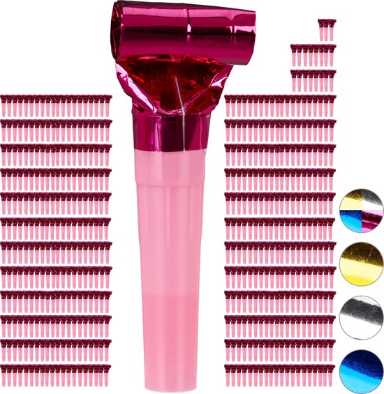 Relaxdays 500 x roltongen feest toeter - feesttoeters - roltoeters ...