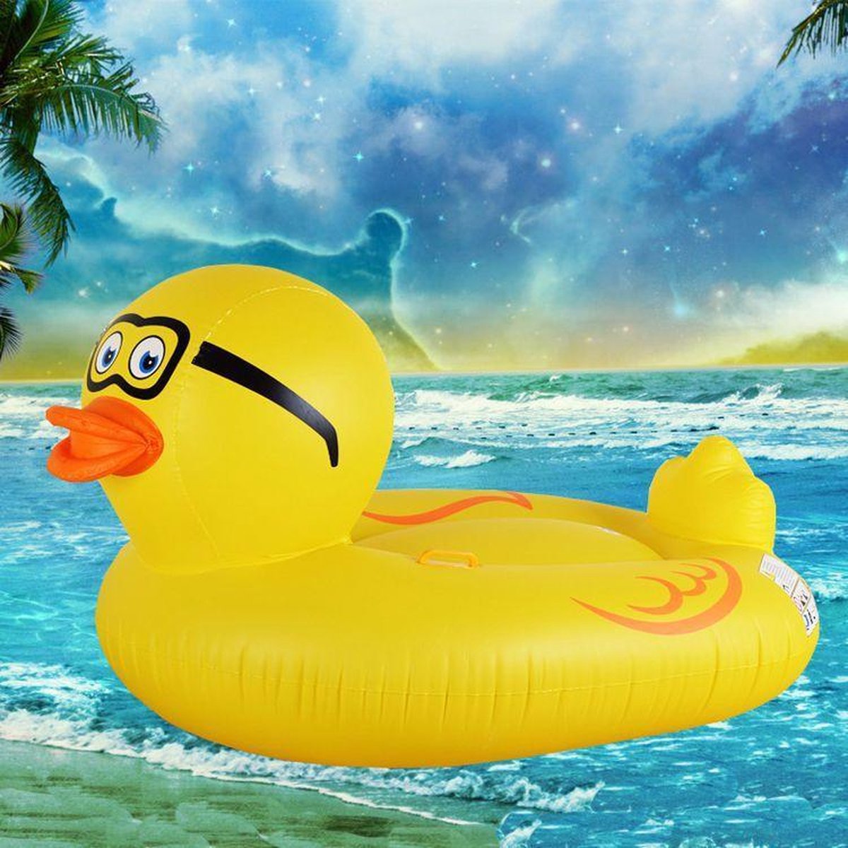 Opblaasbare Eend Zwemband voor in het zwembad - Inflatable Duck - 190cm ...