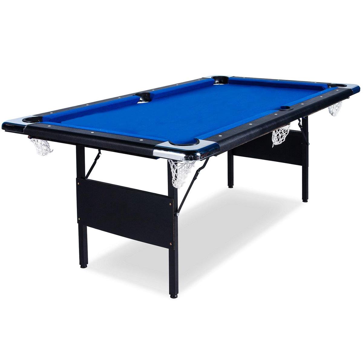 BuckShot Pooltafel Atlanta 6ft - Inklapbare poten - Blauw | bol.com