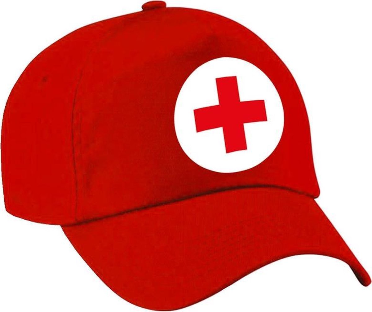 Zuster / verpleegster pet rood met kruis voor dames - dokters baseball ...