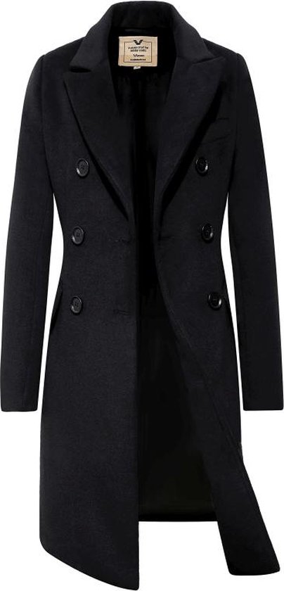 Versano Valentina NG Dames Mantel Manteljas 3 kwart Winterjas S - Zwart ...