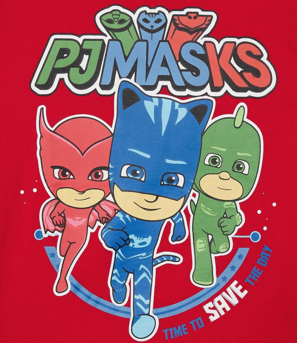 PJ-Masks Pyjama met korte mouw - rood - Maat 128 | bol.com