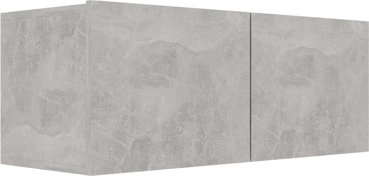 vidaXL TV-meubelset - betongrijs - 2x 80 x 30 x 30 cm - 1x 100 x 30 x ...