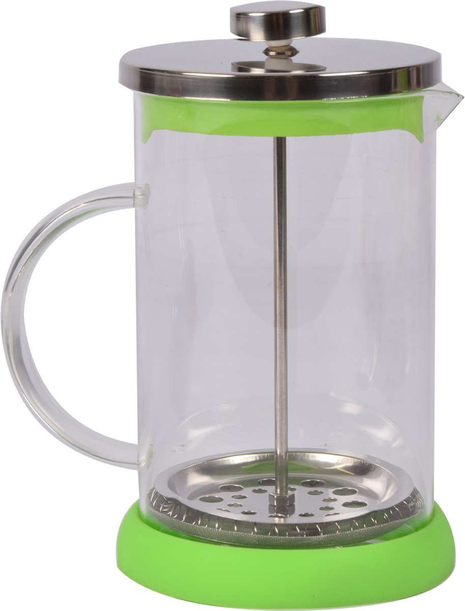 Cafetière en Theepot Elegante Groene - 800 ml Glas, Perfect voor 2 Kopjes Koffie-Thee | bol.