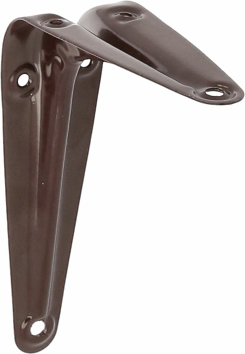 AMIG Plankdrager/planksteun van metaal - 4x - gelakt bruin - 150 x 125 ...