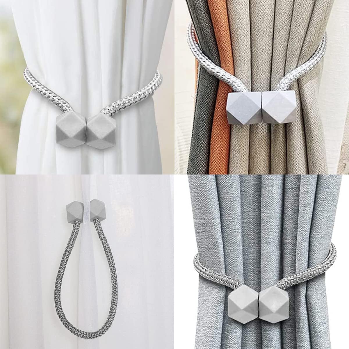 Magnetische Gordijnkoorden, Set van 2 Creatieve Gordijnklemmen en ...