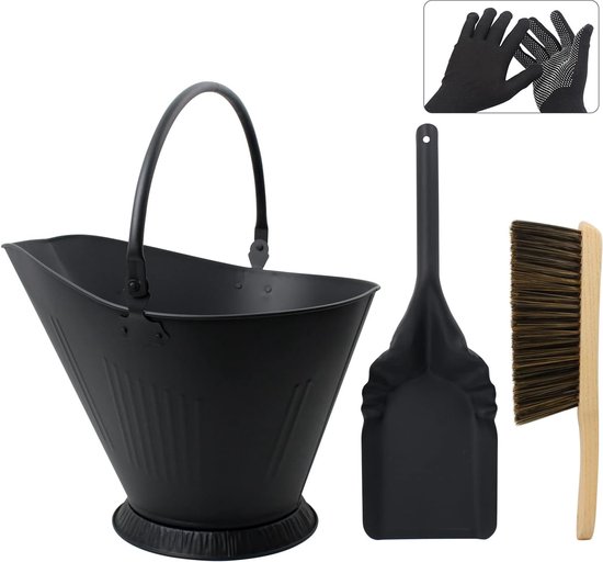 Asemmer, kolenemmer voor open haarden, emmer van 12 liter met schep en ...