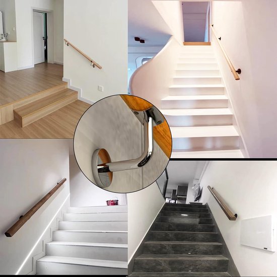 Leuning, hout, trapleuning, trap, binnen, wandleuning, trap, 100 cm ...