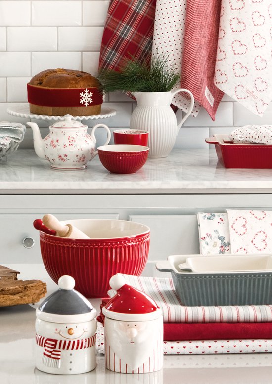 GreenGate Ovenschalen Alice Steen grijs rechthoekig (set van 2 stuks ...