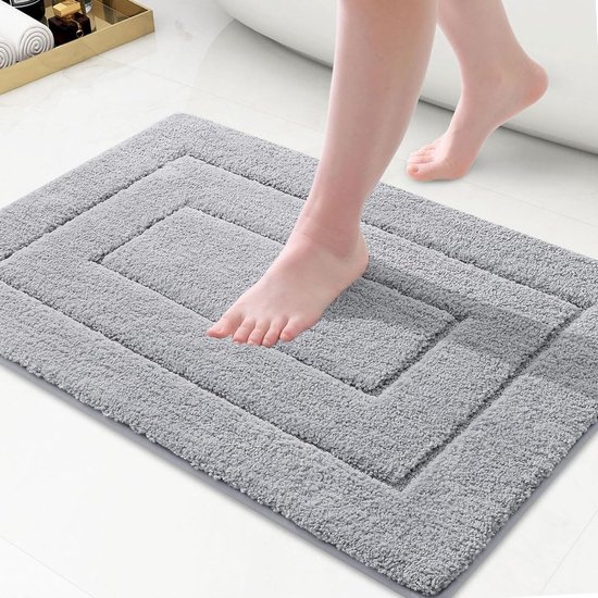 Microfiber Bathroom Mat Non-slip Washable Bath Mat Soft Bath Mat Water ...