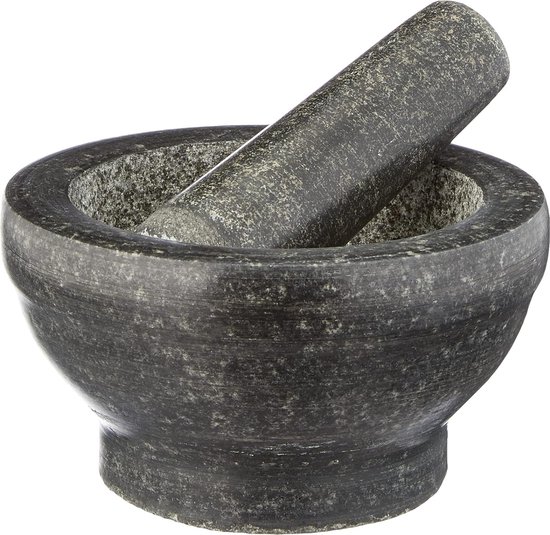 mortel met hamer, graniet | bol