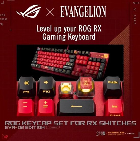 ASUS ROG Keycap Set For RX Switches EVA-02 Edition - Keycapset - 127 ...