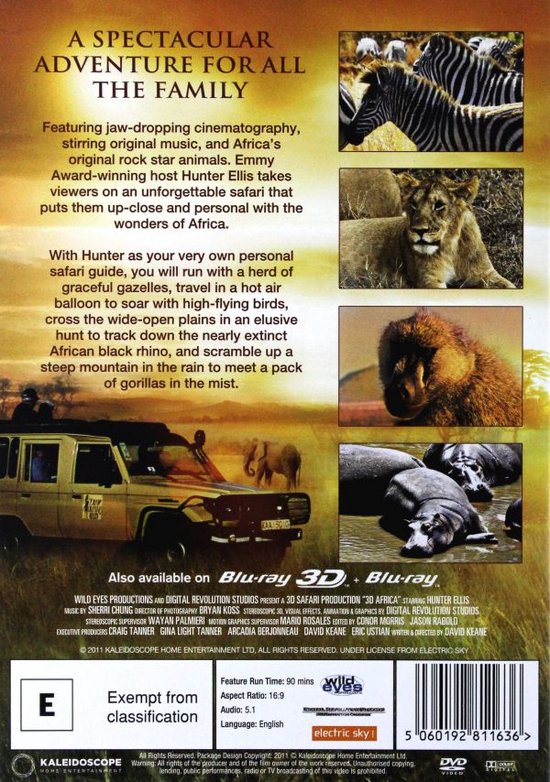 3D Safari: Africa [DVD] (Dvd), Hunter Ellis | Dvd's | bol