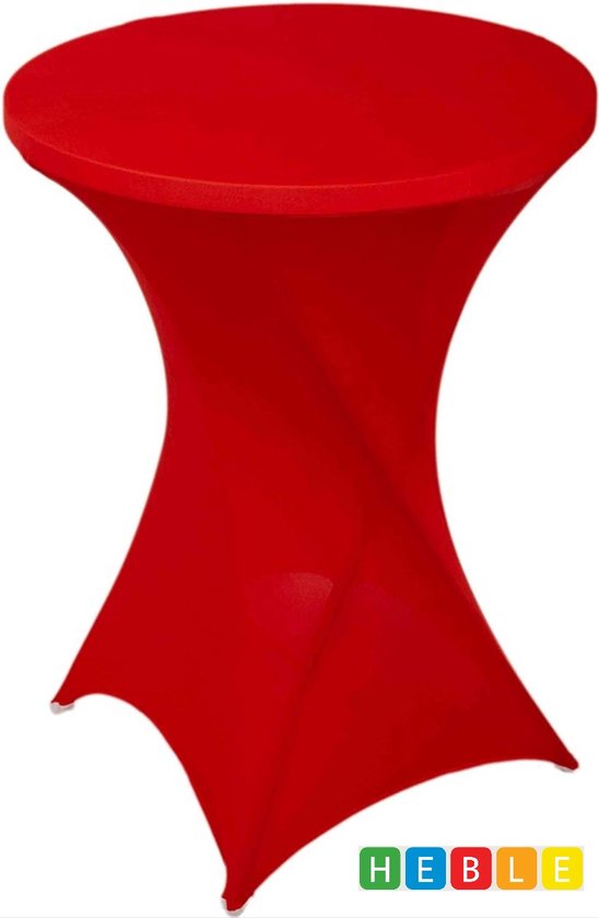 Statafel Hoes Rood - Statafelrok - Feestje - Ø 80 x 110 cm - van Heble® *** | bol