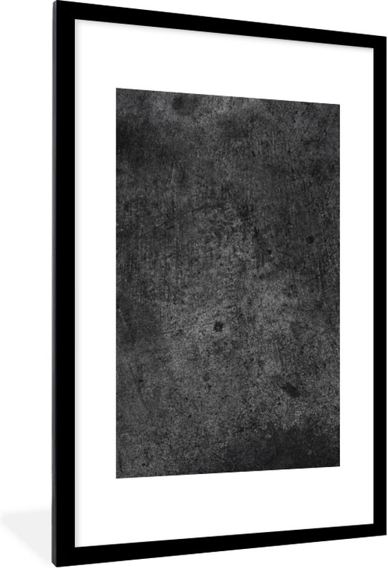Fotolijst incl. Poster - Beton - Structuur - Retro - Zwart - Grijs ...
