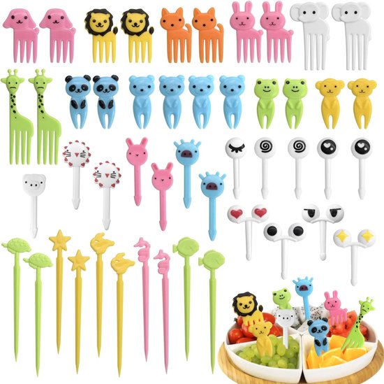 50pcs fruit forks Cartoon Bento toothpicks, mini toothpicks with ...
