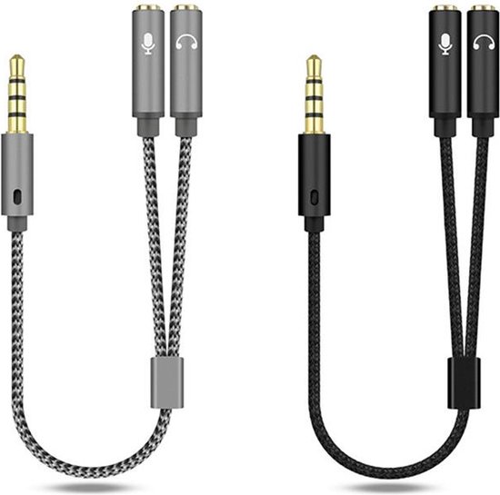 Jack Aux Splitter Male naar Dubbel Female | bol