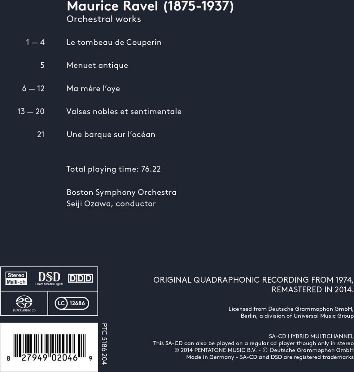 Boston Symphony Orchestra, Seiji Ozawa - Ravel: Orchestral Works (Super Audio CD),... | bol.com