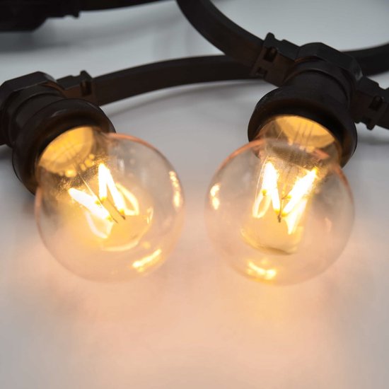 LumenXL lichtsnoer voor buiten 20 meter 30 fittingen - 4 watt 2000K LED ...