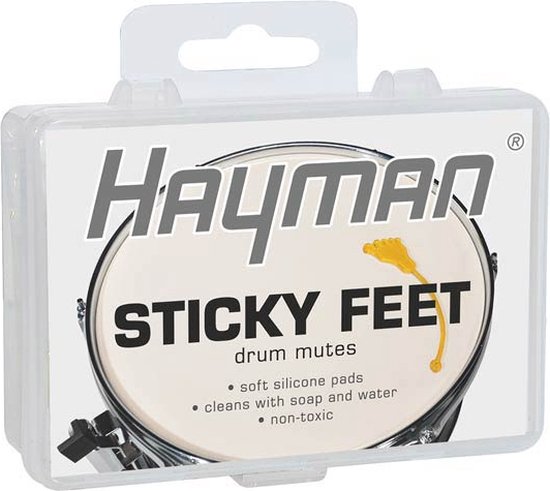 Demper silliconen voor drums Hayman HSF-5 sticky feet Geel | bol