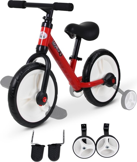 Loopfiets in hoogte verstelbaar - Kinderfiets - Speelgoed - Rood - 85 x ...