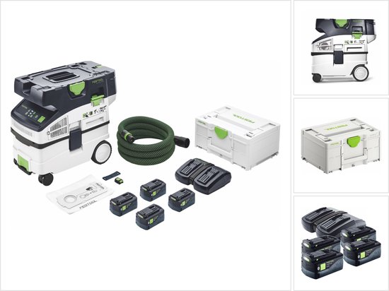 Festool CTLC MIDI I-Plus Accustofzuiger 2x18V 5.0Ah - 577671 | bol