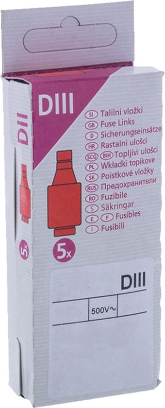 Meterkast zekering DIII - D-Patronen - 63A 500V - Snel - DZ/gF Flink ...