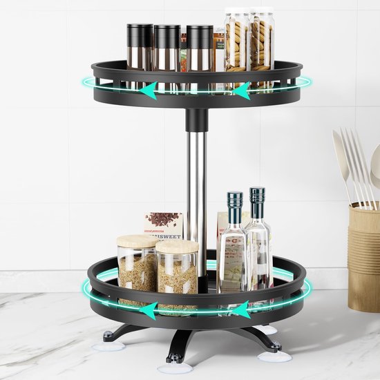 Kruidenrek, organizer, draaibaar 360 graden, keukenorganizer, keukenorganizer, keuken,... | bol