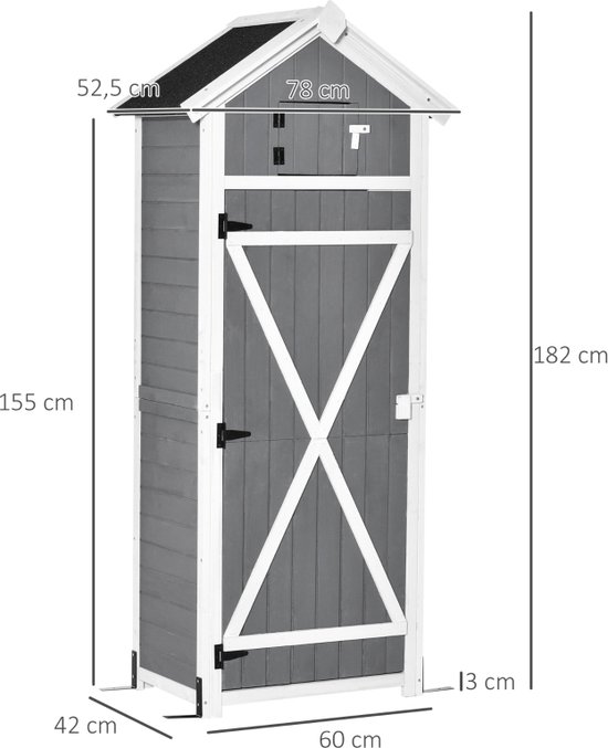 Tuinkast hout - Tuinkast - Opbergkasten met deuren - Tuinhuis ...