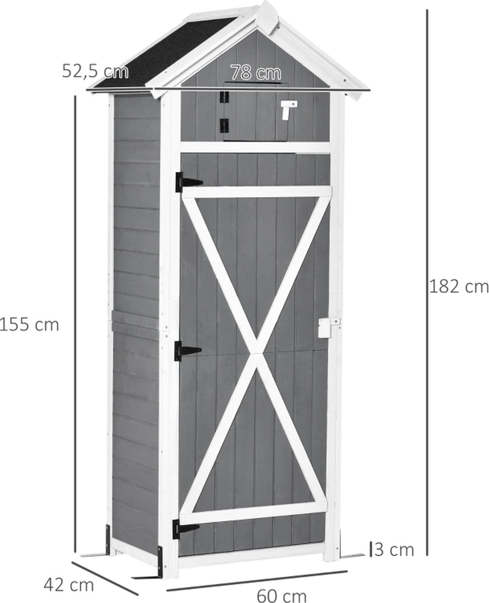 Tuinkast hout - Tuinkast - Opbergkasten met deuren - Tuinhuis ...
