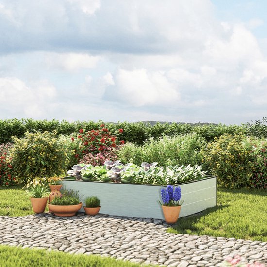 150 x 119 x 39 cm Moestuinbak Halfsize, Aluminium (geanodiseerd) | bol
