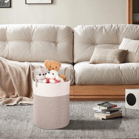 Grand panier à linge pliable tressé avec poignée et boîte de tri | bol