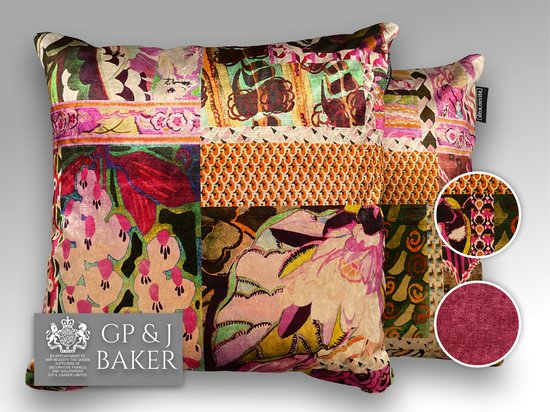 GP & J Baker - Kwaliteits sierkussen gemaakt van originele GP & J Baker fluweel | bol