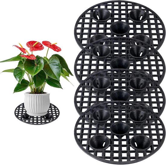 Zeynomax - Pot Lifters voor Planten, Set van 4 Stuks, 20 cm - Zwarte ...