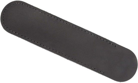 Handgemaakte leren pennenzak - Zwart - 15cm x 3.5cm - Moderne stijl | bol