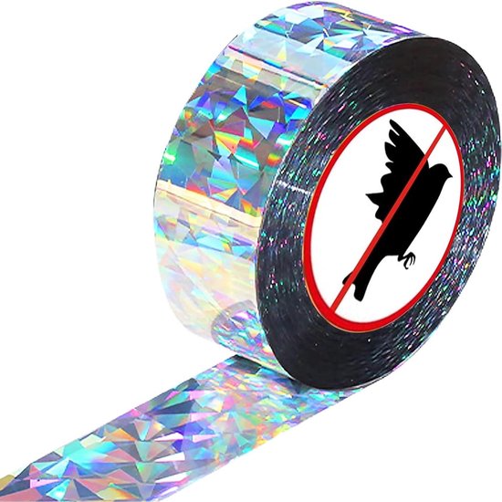 Reflective Bird Repellent Tape - Balkonbescherming - Tuinbescherming ...