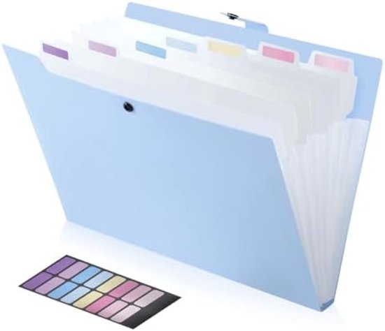 Multomap A4 met 8 vakken, documentenmap 1 stuk, stevige plastic ...