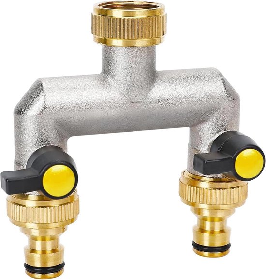 Allecto Plus - 2-weg kraan adapter voor tuin - Water verdeler voor ...