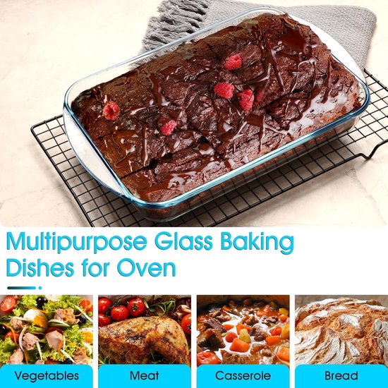 2.6 Litre Rectangular Glass Baking Dish - 35 x 23 x 5.5 cm | bol