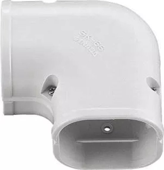 Bocht 90° Lang Vlak PVC Wit Inaba Denko SK-77-W 75 mm | bol