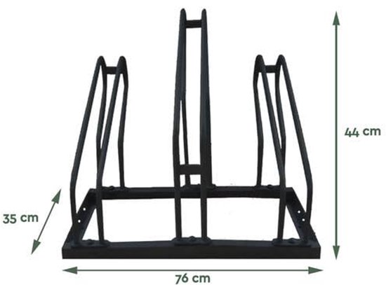 Fietsenrek voor 3 Fietsen - Fietsenstandaard - Zwart | bol