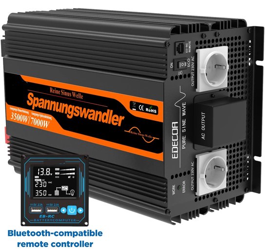 Zuivere Sinus Omvormer – Inverter – Stroomomvormer – 12V Naar 230V ...
