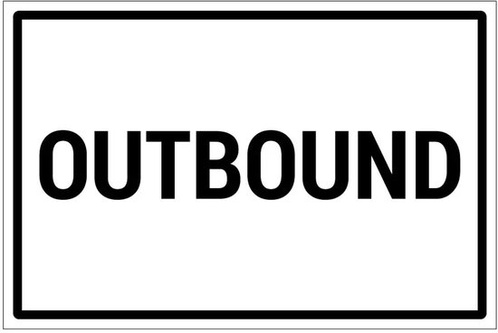 Outbound sticker - 30 x 20 cm | bol
