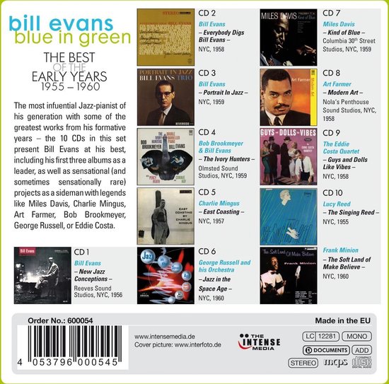 Blue In Green, Bill Evans | CD (album) | Muziek | bol.com