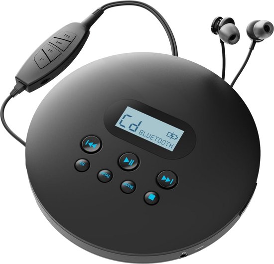 Discman - CD speler - Anti shock - Oplaadbaar - Bluetooth - Inclusief ...