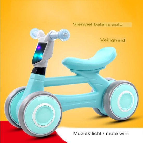 Loopfiets 1 Jaar Met Duwstok - Driewieler Met Duwstang - Loopwagen 1 ...