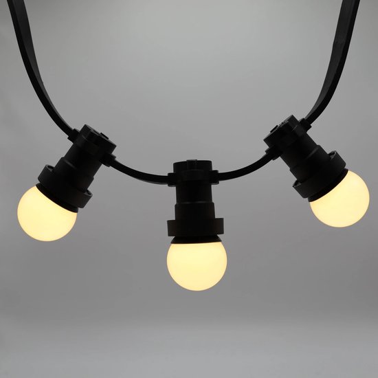 LumenXL - Lichtsnoer voor buiten - 10 meter 20 fittingen - 2 watt 2650K ...