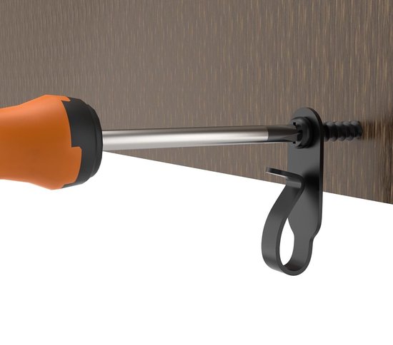 GT1127 GeckoTeq 5 x RVS.zwart-wand/muur-Draad haakjes voor slingers en ...