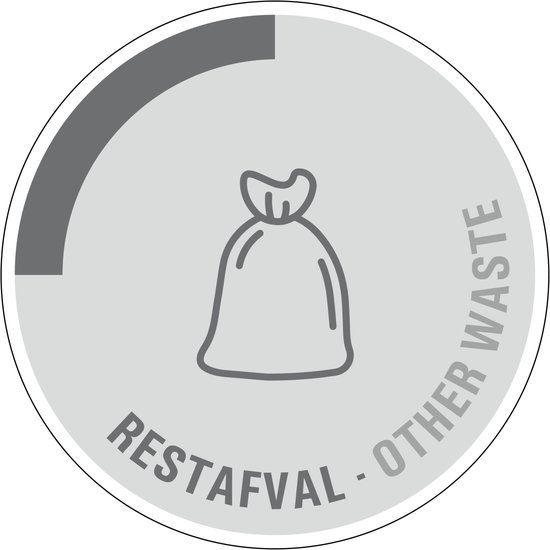 Restafval sticker - tweetalig 50 mm - 10 stuks per kaart | bol