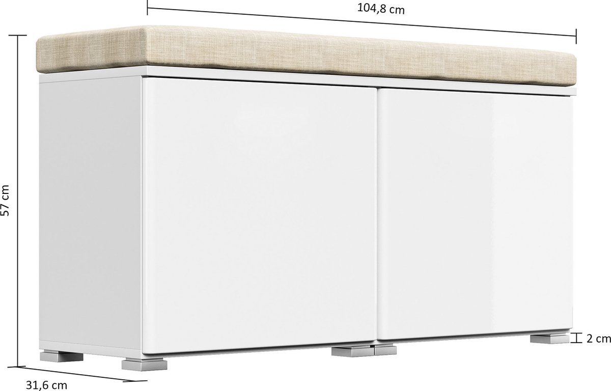 Halbank Dominic Beton | bol.com